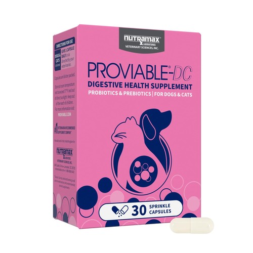 Nutramax Proviable Probiotics for Dogs and Cats, Daily Digestive 30 ...