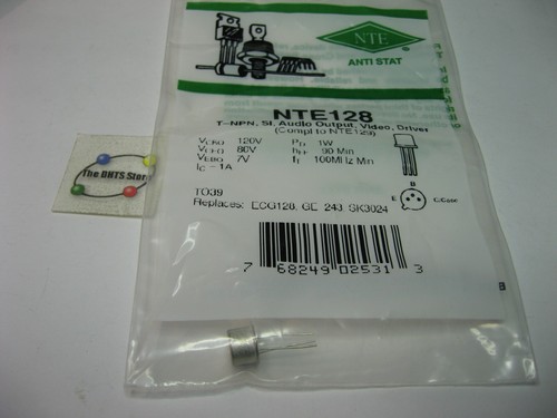 NTE128 NPN Silicon Transistor TO-39 NTE ECG128 GE-243 SK3024 - NOS Qty ...