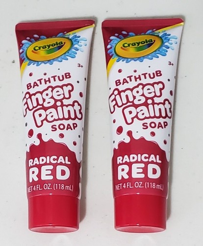 SET OF 2 Crayola Bathtub Fingerpaint Soap Red 4oz for Kids | eBay