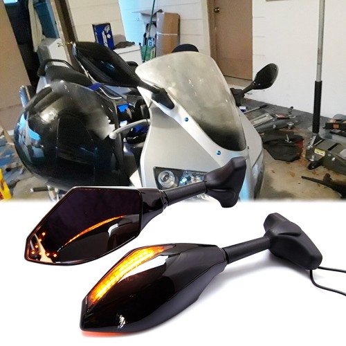 2x Sport Mirrors Rearview w/ LED Turn Signal For Suzuki 2003-2008 ...