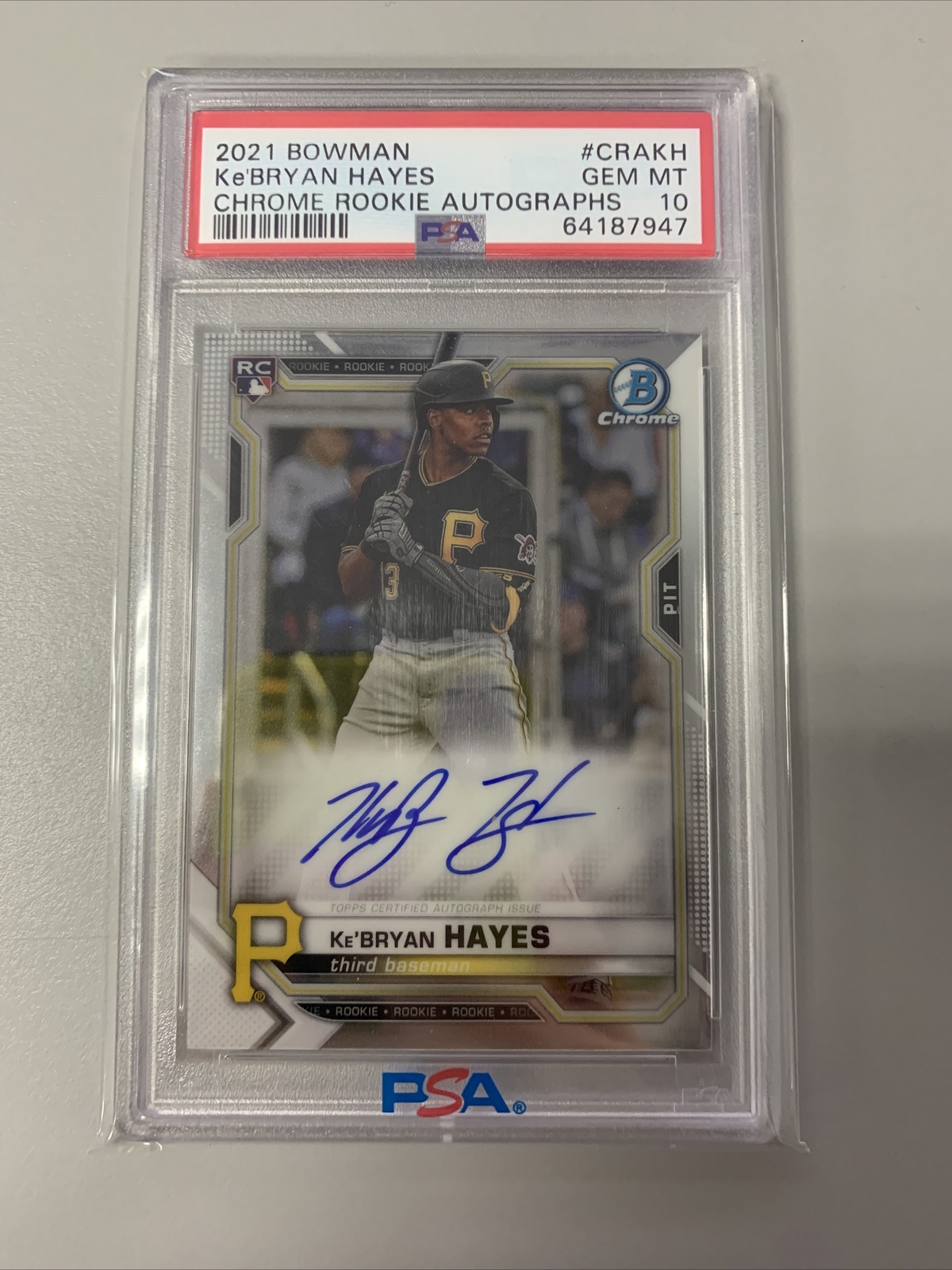 Ke'Bryan Hayes 2021 Bowman #CRA-KB Chrome Rookie Auto Price Guide ...
