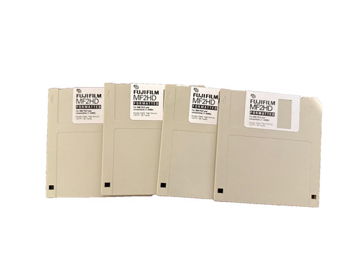 4 Total Fujifilm MF2HD 3.5" Floppy Disks Double Sided High Density | eBay