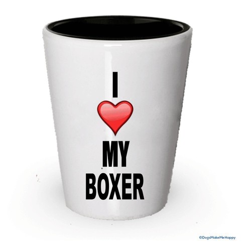 I Love my Boxer Shot glass- Boxer Gifts | eBay