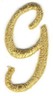 1 1/8" Fancy Metallic Gold Script Cursive Alphabet Letter L Embroidered ...