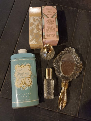 Empty Avon vintage bottles (3)/metal container (1) | eBay