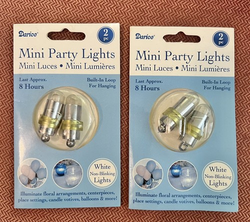 2 Sealed Packs Darice Mini Party Lights Non Blinking White 82676719615 ...