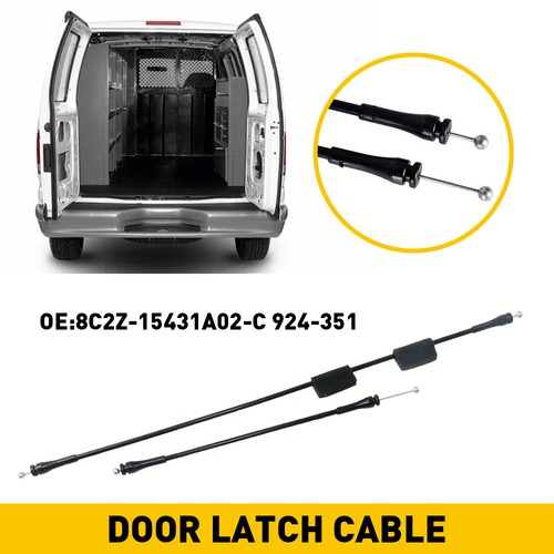 2X For Ford E-150 E-250 E-350 E-450 E-550 Door Latch Cables Rear ...