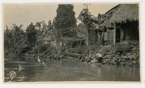 Vintage Photograph 1920s Philippines Manila Olongapo Rural Scene Sharp ...