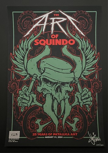 The Art of Squindo Poster Celebrating 25 Years of Metallica Art Print ...