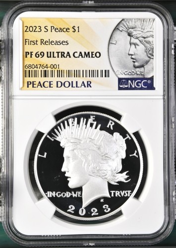 2023 s proof peace silver dollar ngc pf 69 uc first releases in hand | eBay
