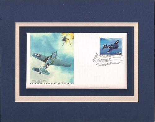 F6F HELLCAT - WWII FIGHTER AIRCRAFT - FRAMEABLE POSTAGE STAMP ART- 0490 ...