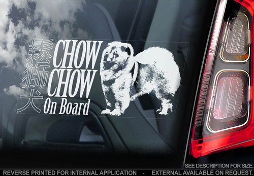 Chow Chow - Car Window Sticker - Songshi Quan Chowdren Dog Sign Art ...