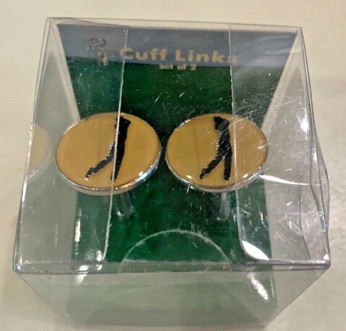 Golf Cuff Links Enamel Silver Cream and Navy Mens New Sold at Target | eBay