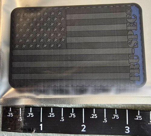 Tru-Spec Thin Blue Line Clothing Uniform PVC Morale Patch Hook Loop ...