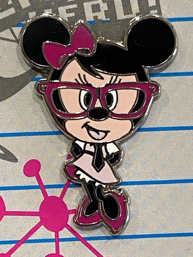 2010 Disney Booster Pin Nerds Rock! Cute Character Full Body Minnie ...