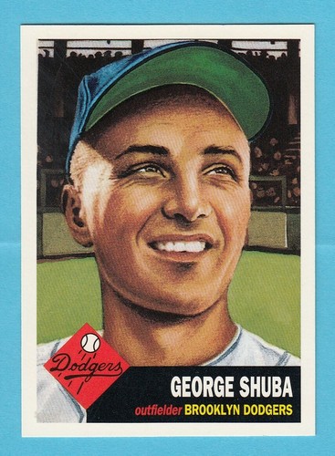 1953 Topps Baseball Reprint # 34 George Shuba -- Brooklyn Dodgers ...