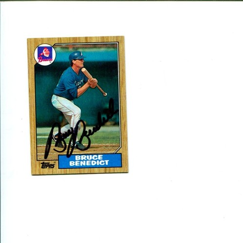 Bruce Benedict Atlanta Braves 1987 Topps Signed Autograph Photo Card | eBay
