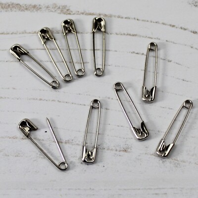 Small Silver Safety Pins for sale | eBay