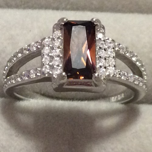 RYZE Sangria Pink & White Frost CZ Sterling Silver Ring SZ 6 NEW ...