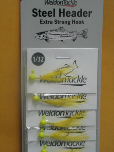 Lot Of 12 Weldon Mini Foo Steel Header Jigs 1/32oz YELLOW/CHARTREUSE ...