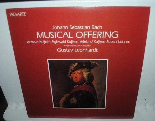 Gustav Leonhardt, BACH: MUSICAL OFFERING, LP record, EX, Pro-Arte PAL ...
