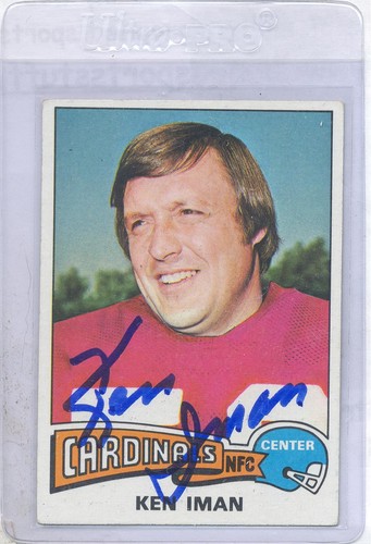 Ken Iman 1975 Topps #377 Autographed Football Card St Louis Cardinals ...