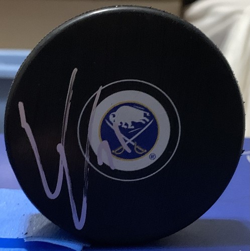 ERIC COMRIE AUTOGRAPH SIGNED NHL HOCKEY LOGO PUCK BUFFALO SABRES 1 PUCK ...