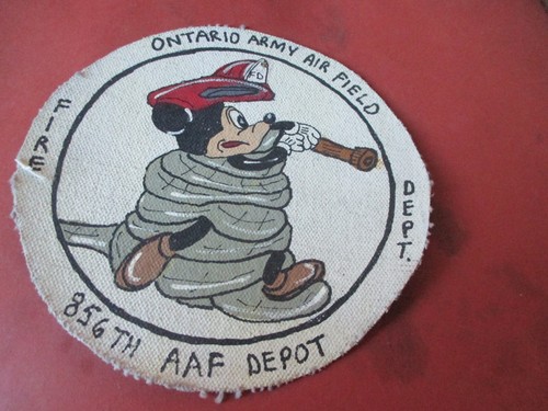 WWII DISNEY MICKEY MOUSE USAAF ONTARIO AAF FIRE DEPT FLIGHT JACKET ...