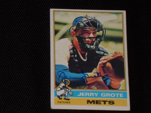 JERRY GROTE 1976 TOPPS SIGNED AUTOGRAPHED CARD #143 NEW YORK METS | eBay