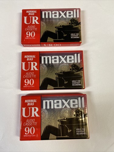 Maxell Cassette Tapes UR 90 Minute Audio Blank Media Sealed Lot of 5 ...