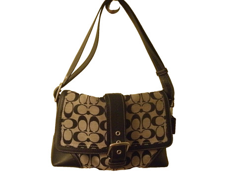 Coach F12641 Shoulder Bag Signature Canvas Leather for sale online | eBay