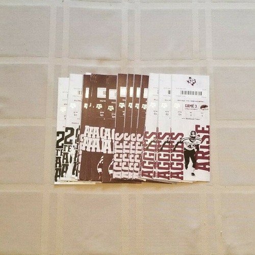 2018 TEXAS A&M AGGIES FOOTBALL TICKET STUBS | eBay