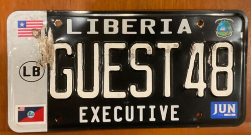 Liberia West Africa 2020 Guest Official State Visitor License Plate ...