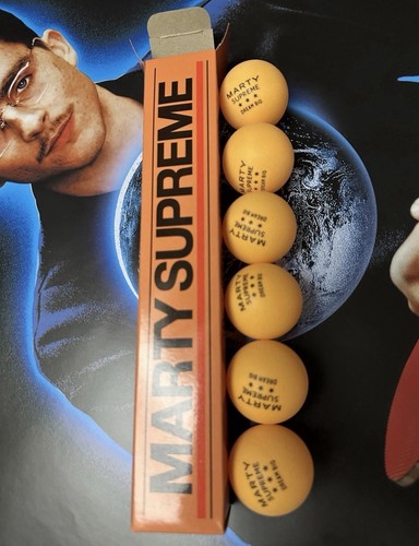 Marty Supreme 70mm A24 Movie Poster Print And Ping Pong Balls (Box Set ...