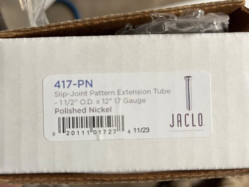 JACLO slip-joint pattern extension tube, 1 1/2 OD x12" 17 Gauge ...
