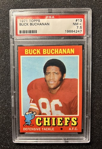 1971 TOPPS FOOTBALL #13 BUCK BUCHANAN PSA 7.5 HOF KC CHIEFS | eBay