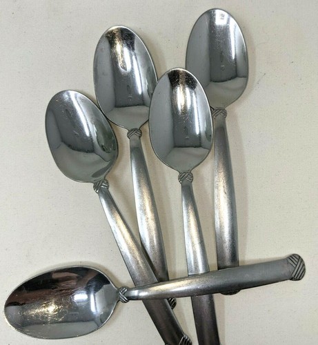 Oneida SATIN RATTAN Soup Tablespoons Spoons Set of 5 | eBay