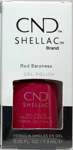 CND Shellac UV Gel Polish Red Baroness 0.25oz | eBay