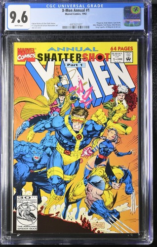X-MEN ANNUAL #1 CGC 9.6, 1992, JIM LEE COVER Shatter Shot Marvel Comics ...