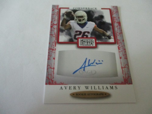2021 Sage Premier Draft Red Rookie Autograph Avery Williams Auto Card # ...