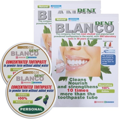 BLANCODENT 100% EDIBLE, NATURAL Toothpaste in Powder, FLUORIDE-FREE ...