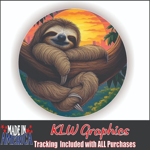 Sloth Sunset Decal Sticker Car Window Truck Wife Wildlife Tropic | eBay