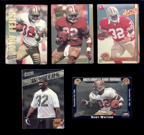 1991-1995 Action Packed RICKY WATTERS San Francisco 49ers 5-Card Lot ...