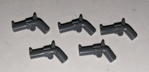 Lego Lot Of 5 Dark Bluish Gray Weapon Gun Pistol Revolver Guns Part ...