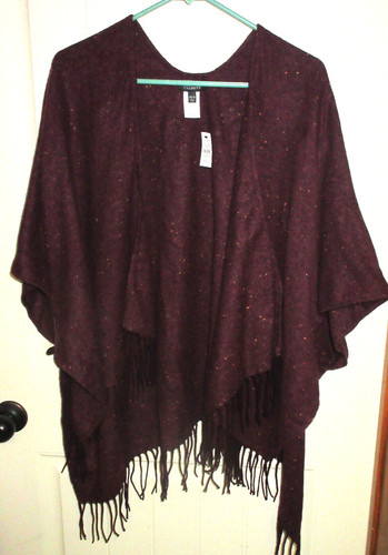 Talbots Wrap Women's XS Small Flowy Shawl Cape Burgundy NWT (bb3). | eBay