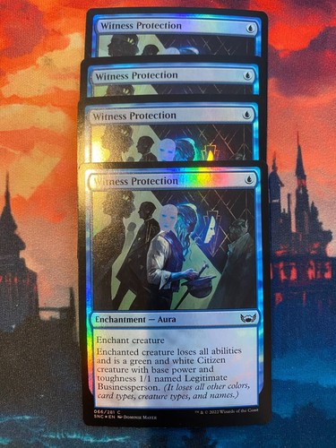 MTG Streets of New Capenna Witness Protection Foil x 4 | eBay
