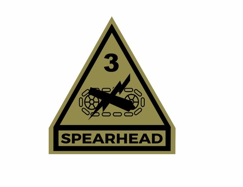 3rd Armored Division SPEARHEAD Vinyl Window Decal/Sticker Olive/Black ...