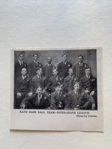 Kane Mountaineers Pennsylvania PA Inter State League 1905 Baseball Team ...