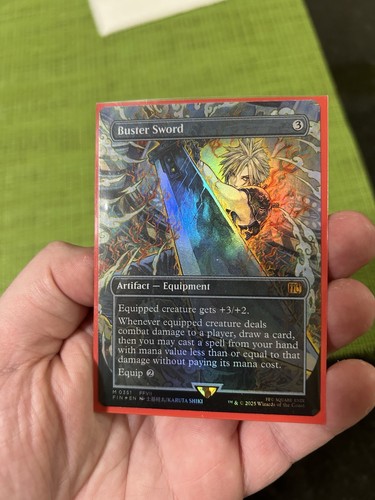 FOIL Buster Sword (Borderless) - NM - Magic the Gathering: Final ...