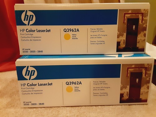 NEW Genuine HP Q3962A Yellow Print Cartridge 2550, 2820, 2840 | eBay